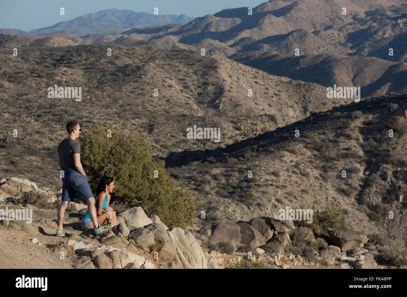 Keys View overlook, Joshua Tree National Park, California, USA Stock ...