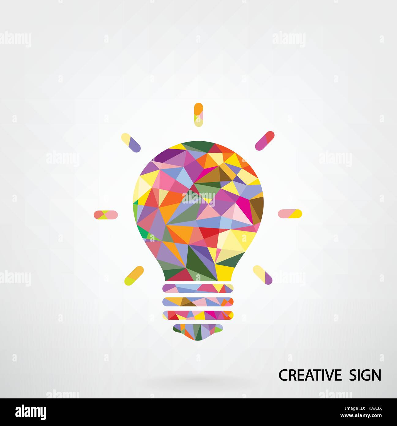 Colorful creative light bulb idea concept background design for poster flyer cover brochure ...