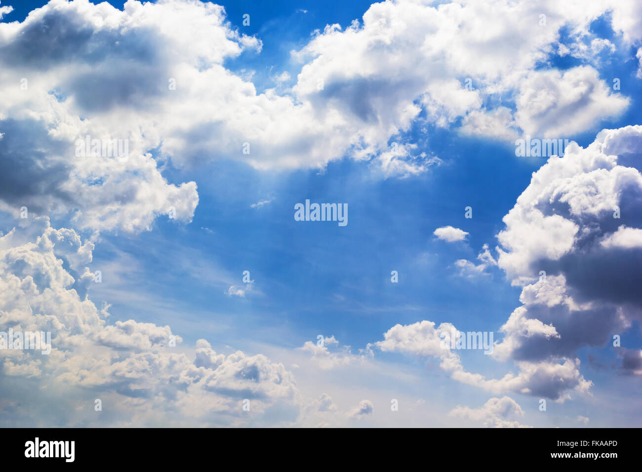 Beautiful blue sky frame of cloud Stock Photo - Alamy