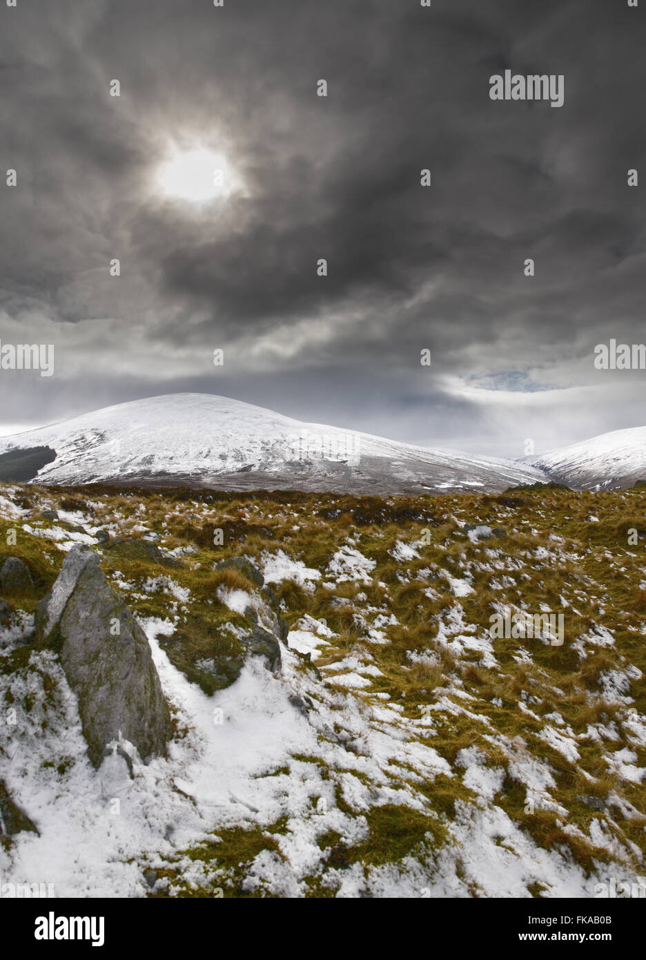 Winter in the Cheviot Hills in the Northumberland National Park Stock ...