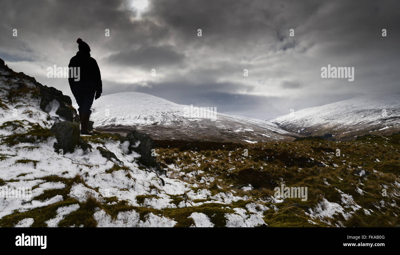 Winter in the Cheviot Hills in the Northumberland National Park Stock ...