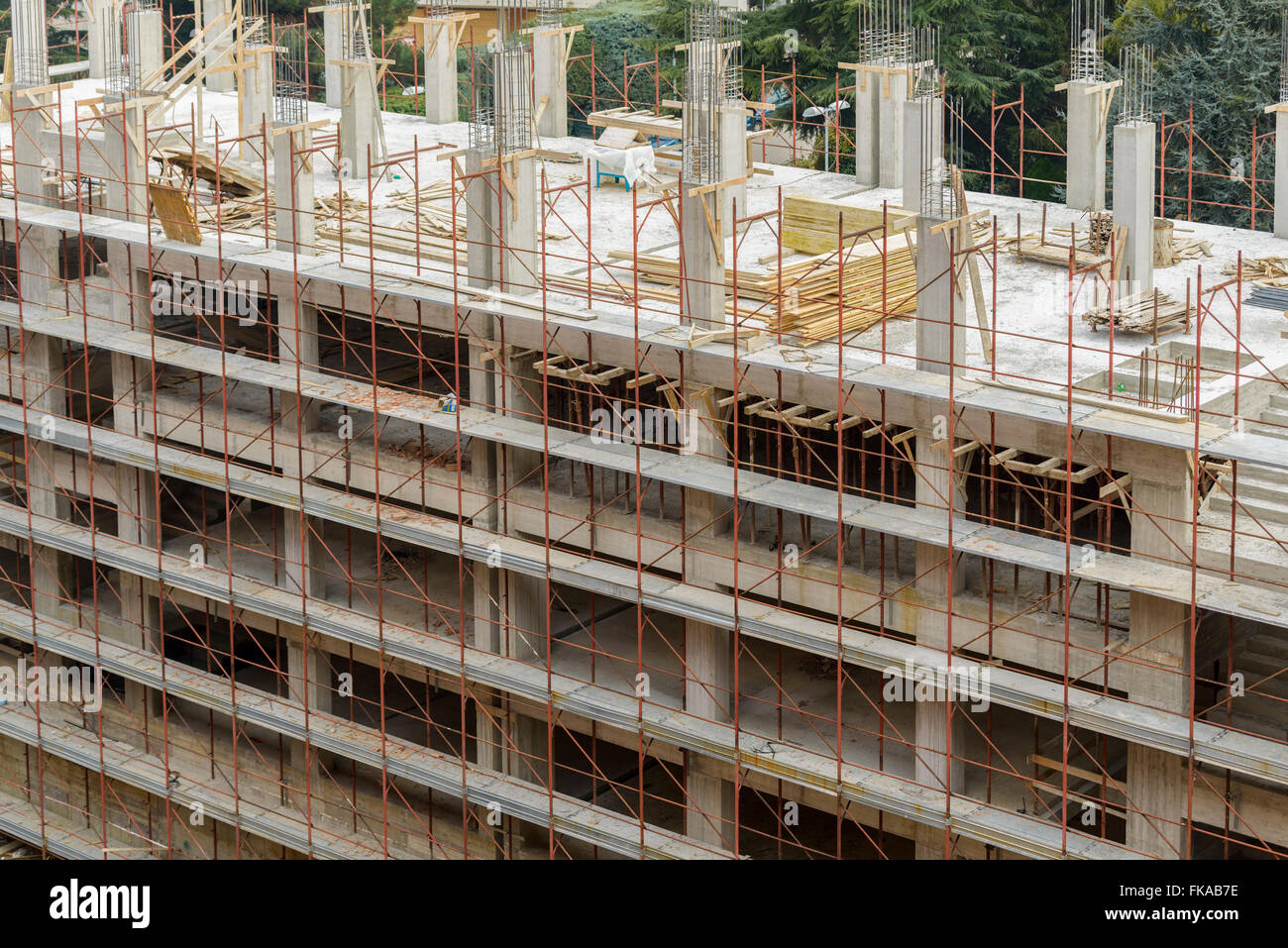 construction site of a residential building from above Stock Photo - Alamy