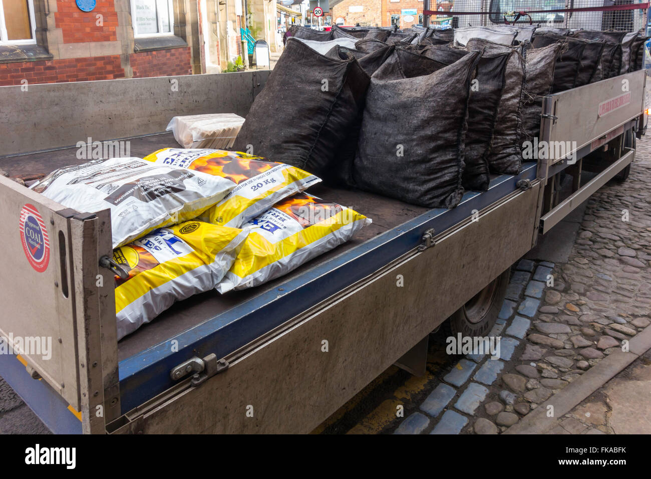 A Coal Merchant's Lorry delivering coal and smokeless solid fuel in ...