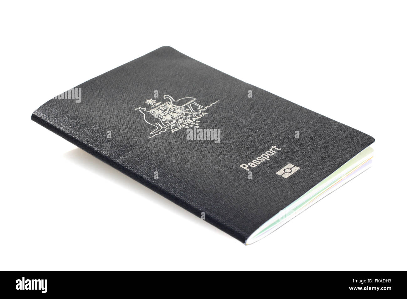A current Australian passport isolated on white background Stock Photo ...