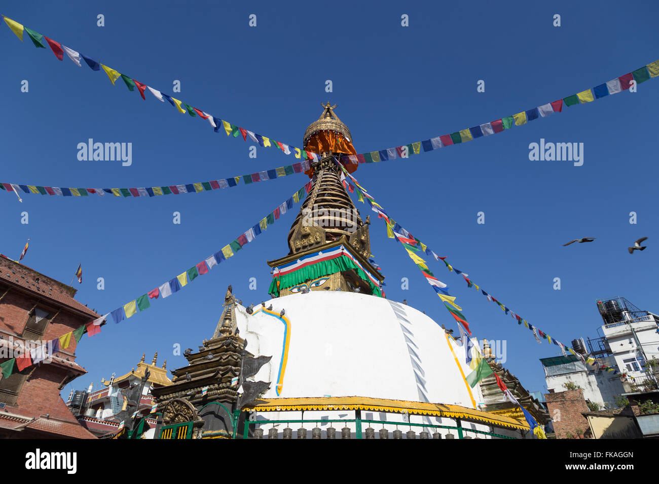 Photograph of the Kathesimbu Stupa in Thamel district in Kathmandu ...