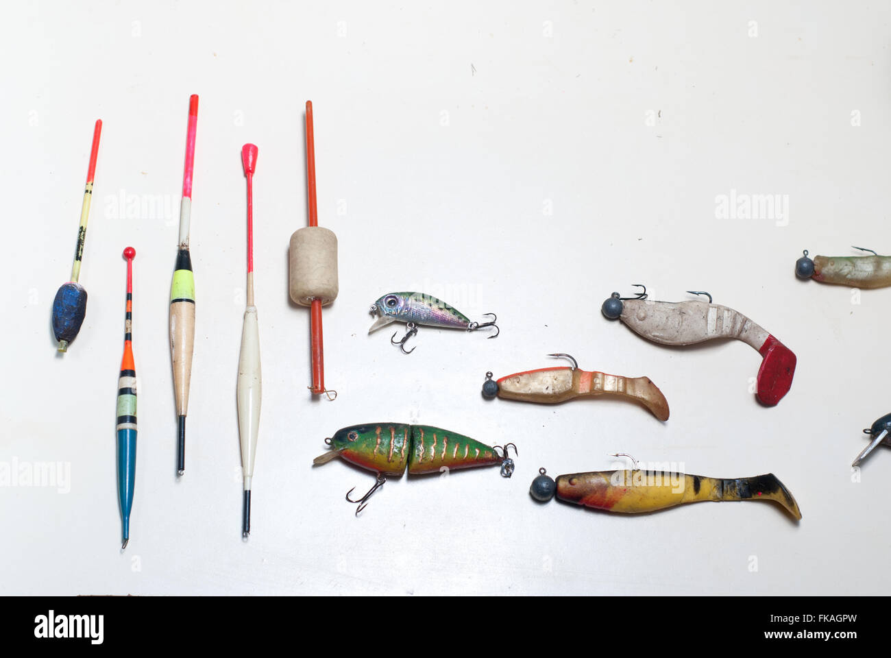 A set of fishing gear. Isolated on white background Stock Photo - Alamy