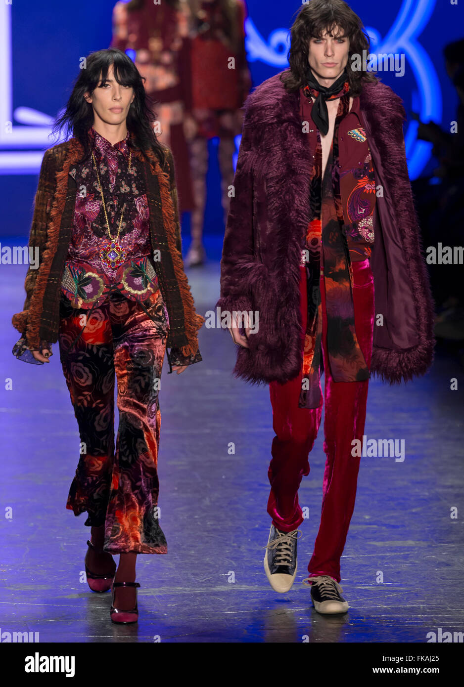 New York City, USA - February 17, 2016: Jamie Bochert and Justin ...