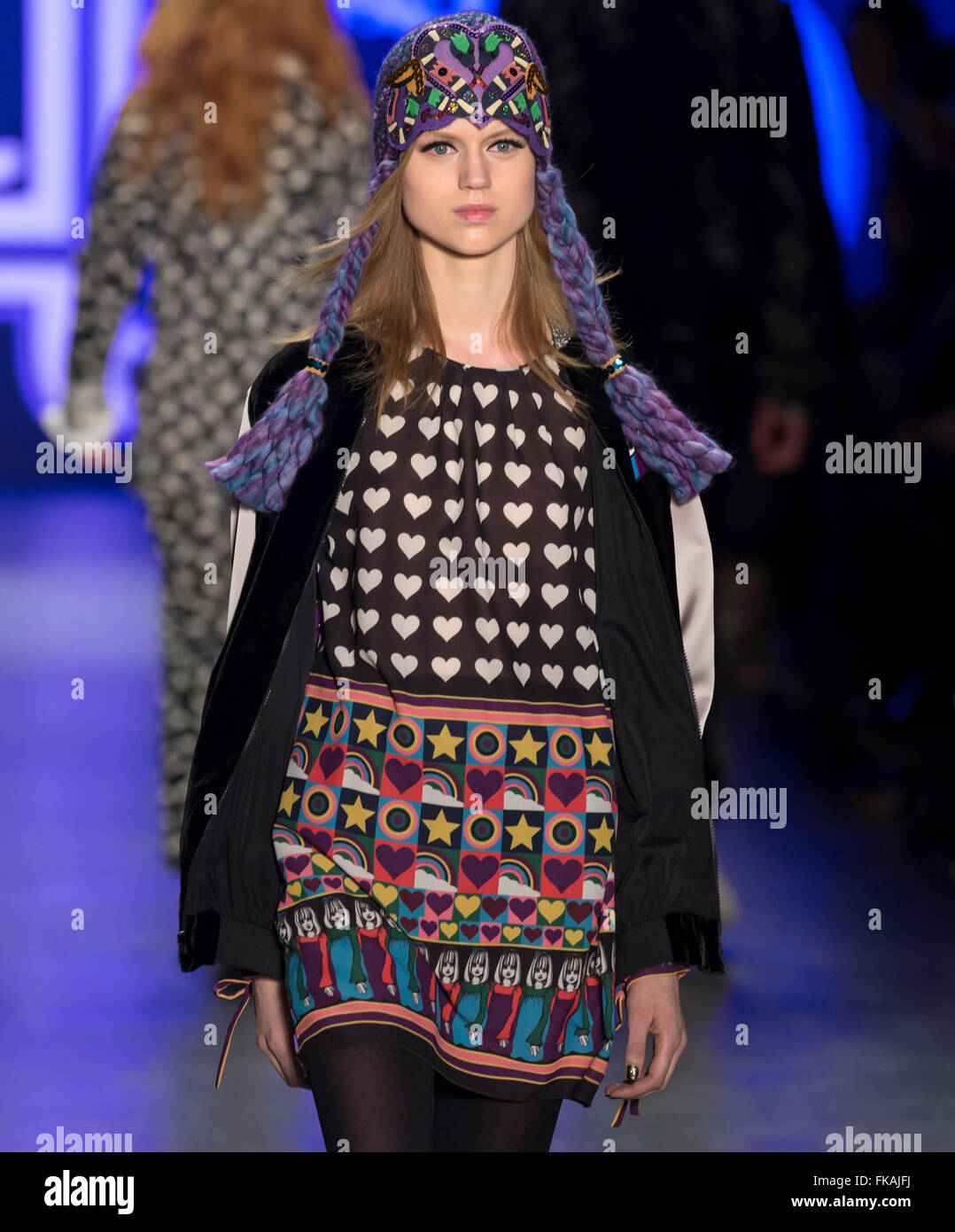 New York City, USA - February 17, 2016: Frida Westerlund walks the ...