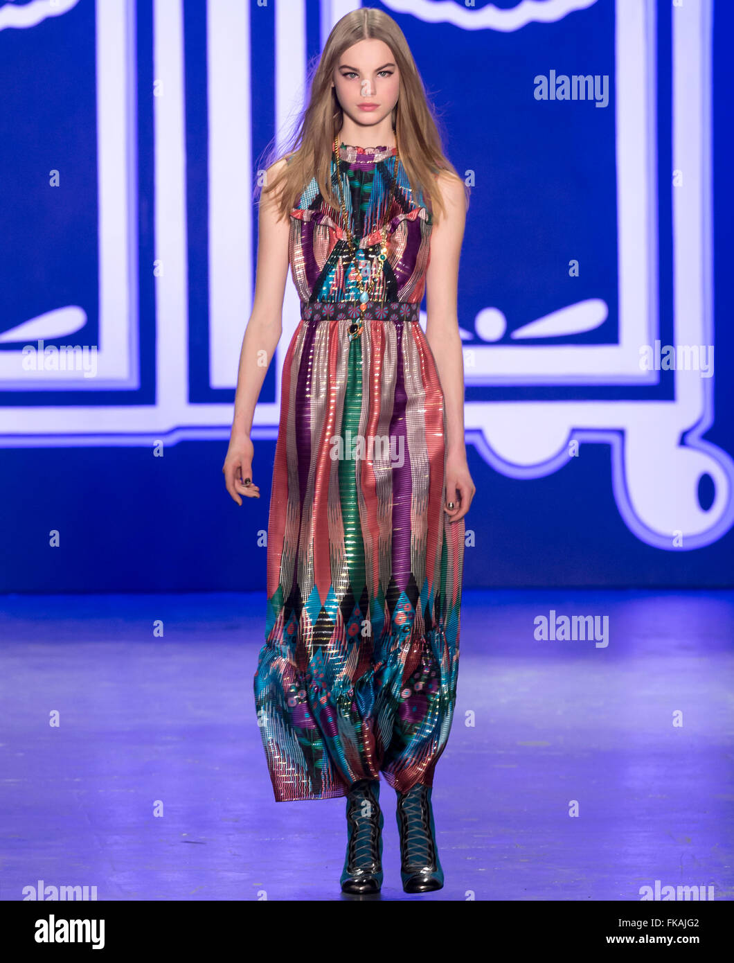 New York City, USA - February 17, 2016: Estella Boersma walks the ...