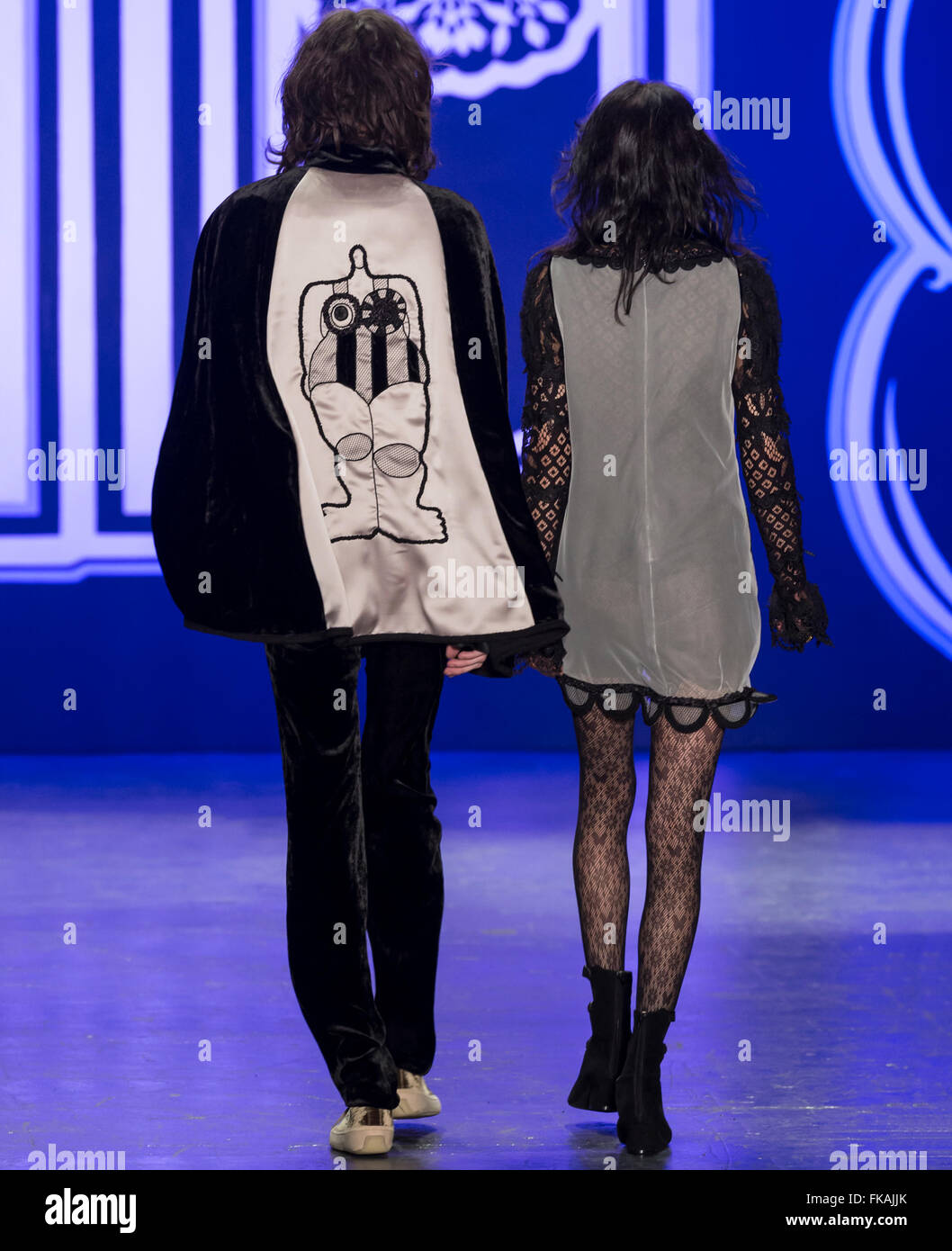 New York City, USA - February 17, 2016: Jamie Bochert and Justin ...