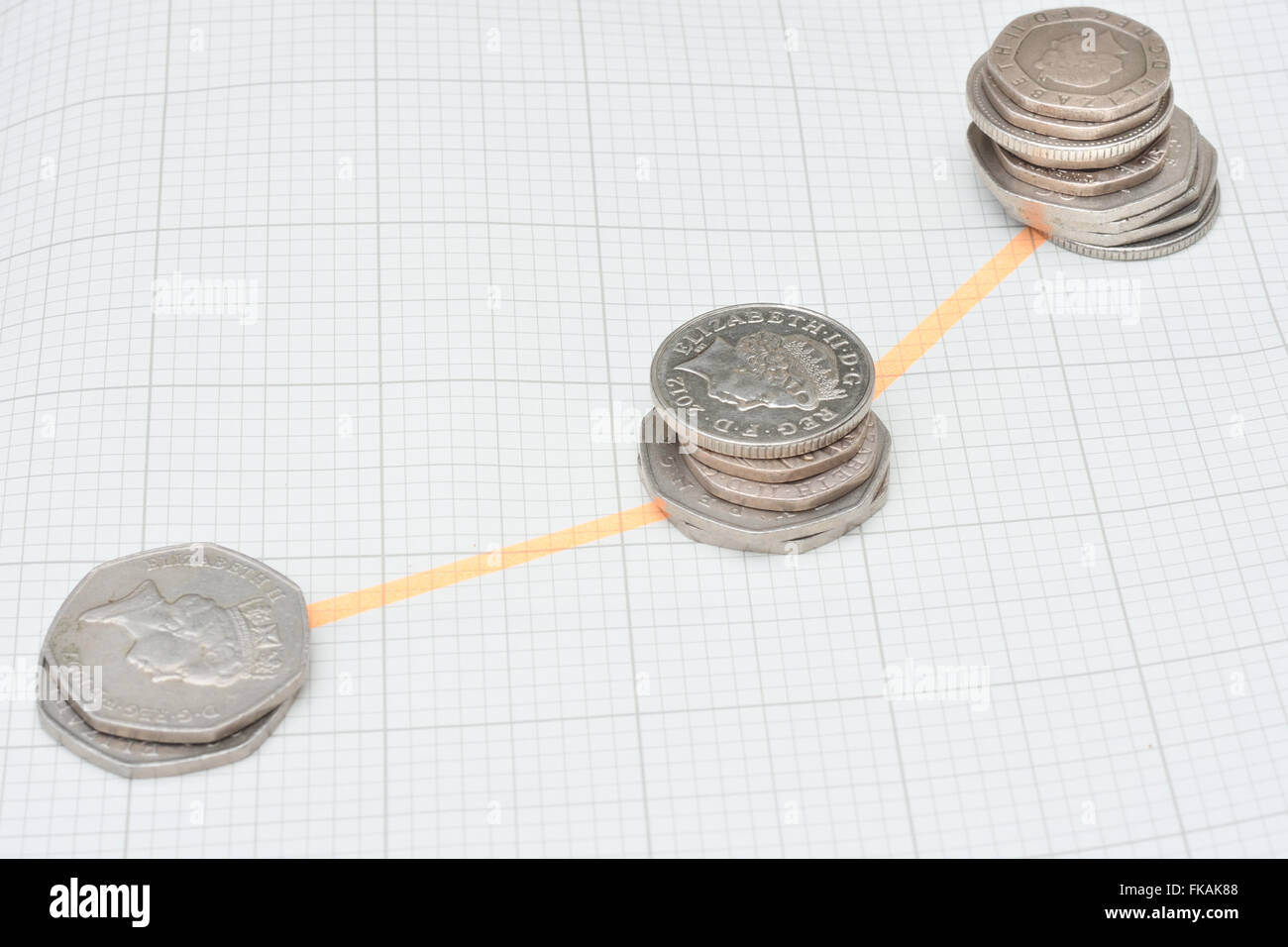 Line chart increasing hi-res stock photography and images - Alamy