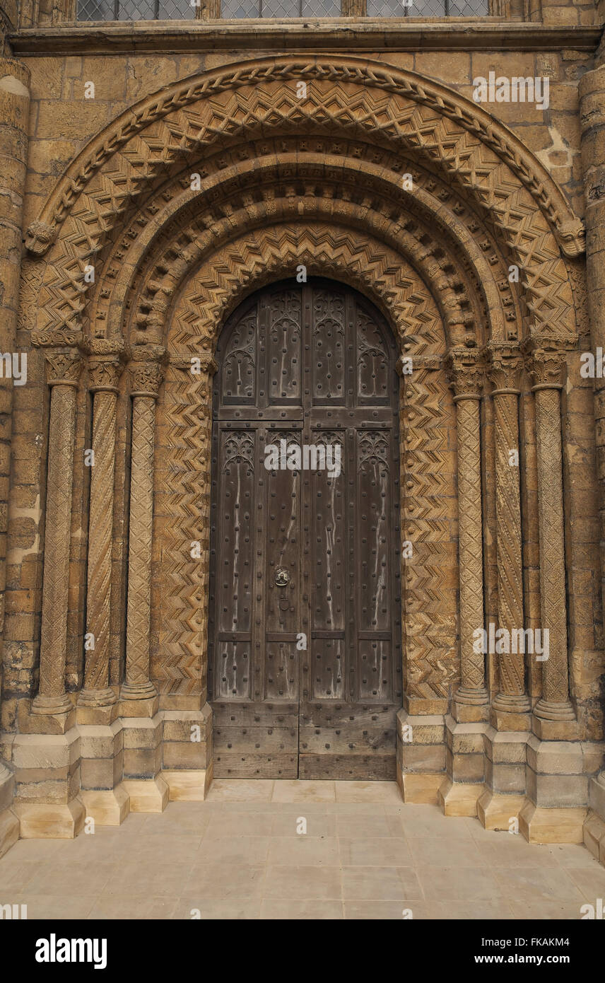 Wooden door norman architecture hi-res stock photography and images - Alamy
