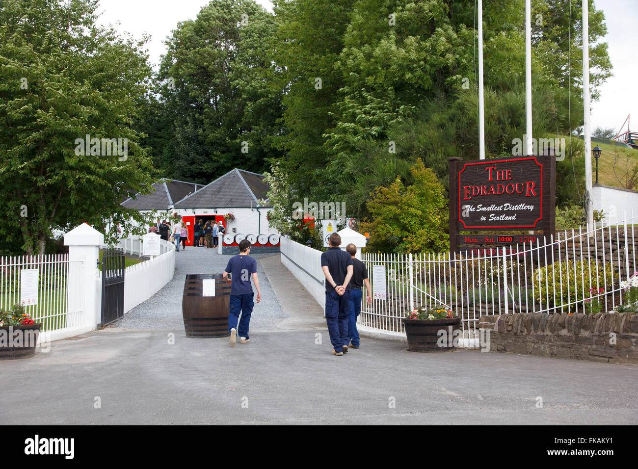 The Edradour is Scotland's smallest malt whisky distillery Stock Photo ...