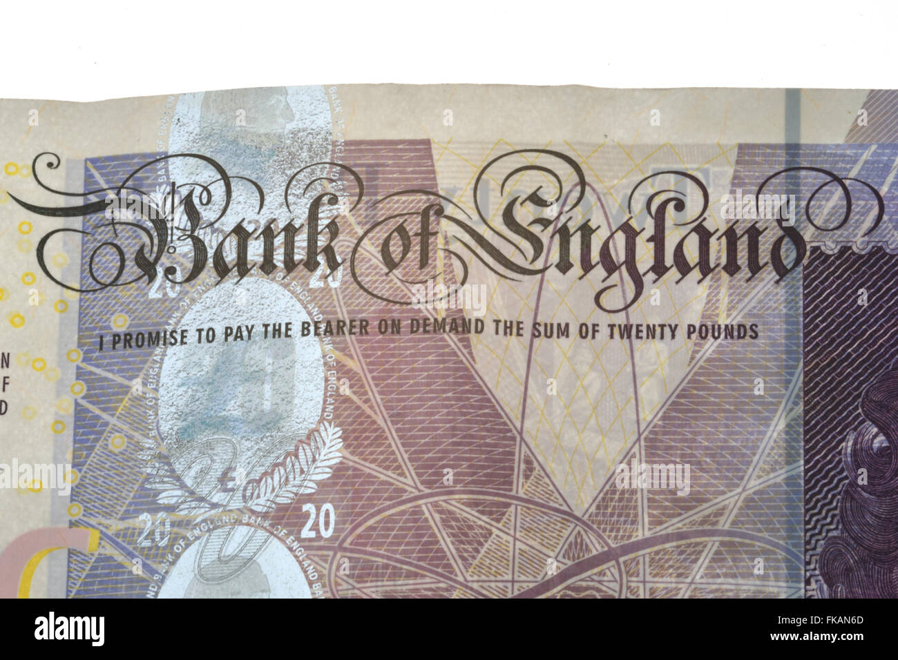 Bank of England banknote in close up Stock Photo - Alamy