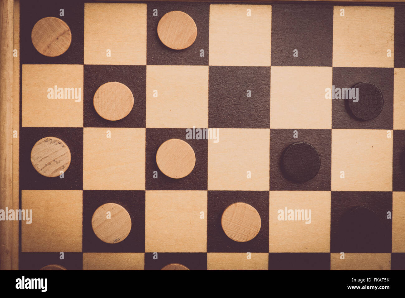 Color shot of a vintage draughts or checkers board game Stock Photo - Alamy