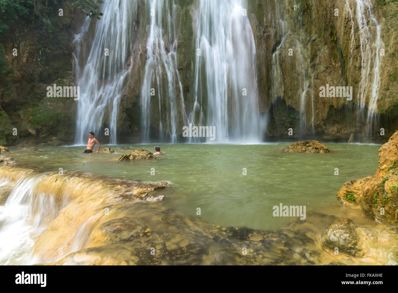 waterfall Salto El Limon in Limon near Las Terrenas, Samana, Dominican ...