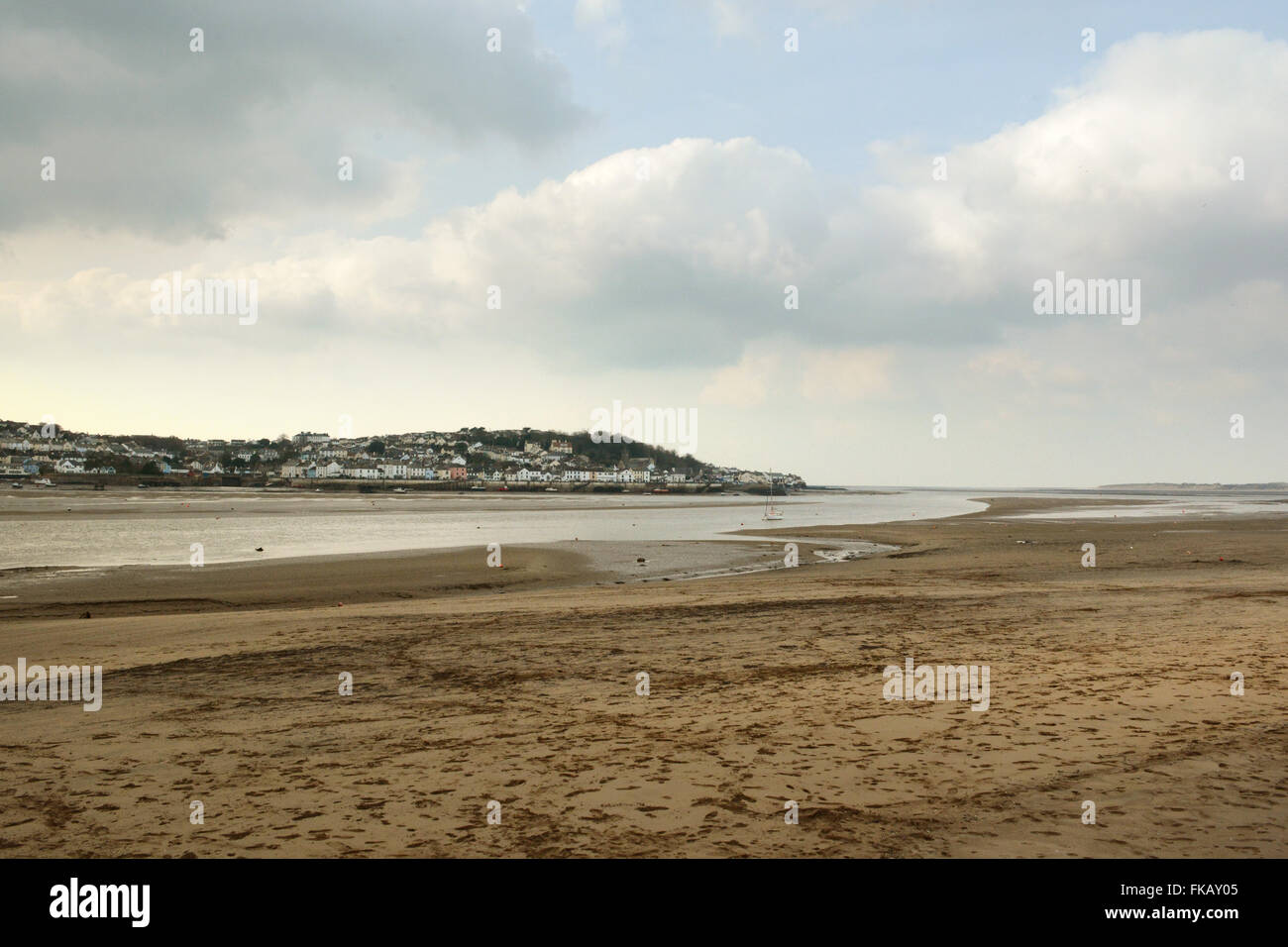 Appledore from Instow North Devon England Beach Scene on a winters day ...