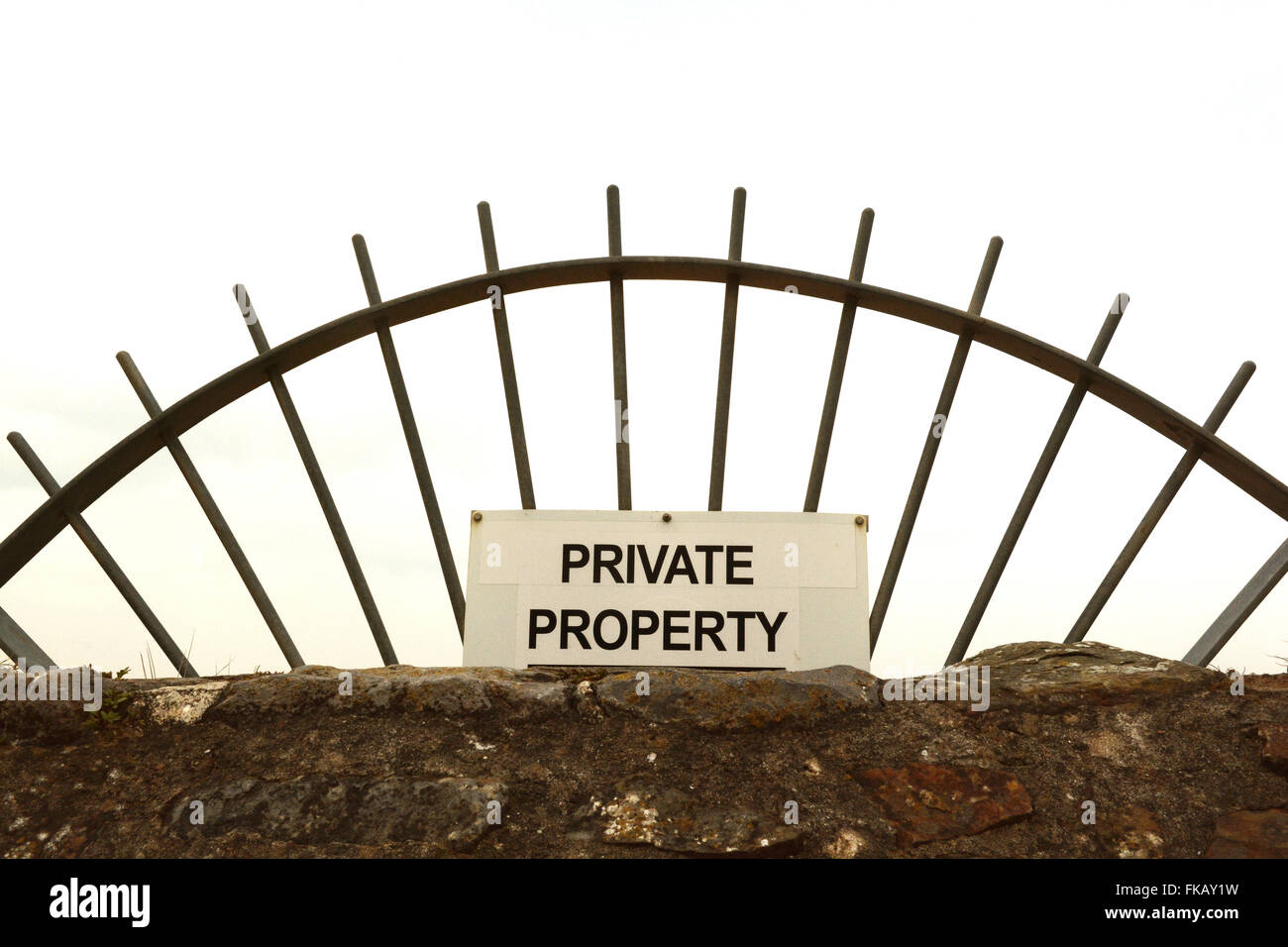 Private Property Signs Instow North Devon England Beach Scene on a ...
