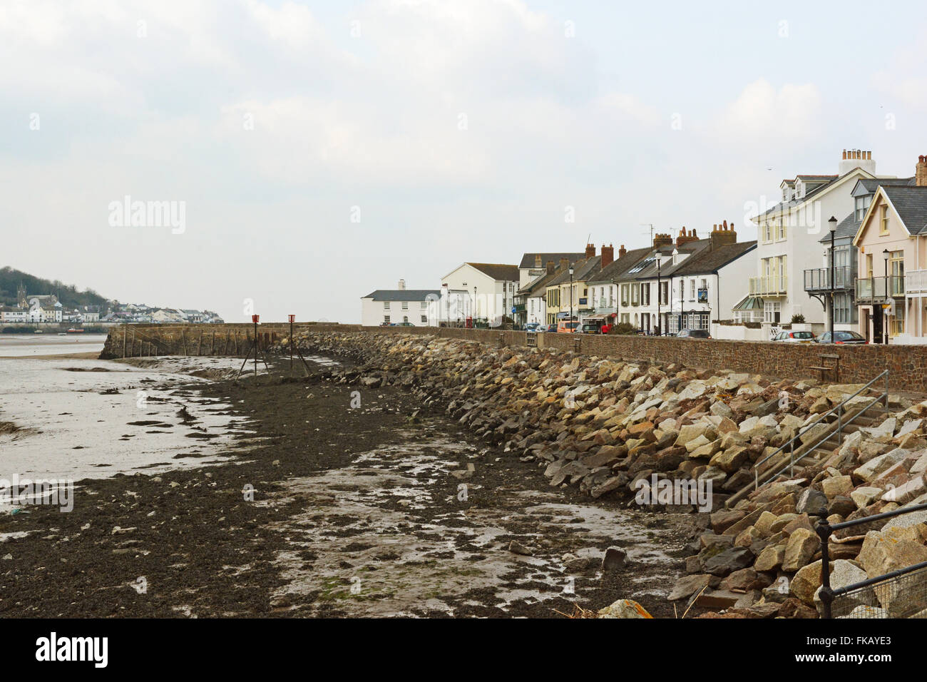 The Quay Flood Defences Instow North Devon England Beach Scene on a ...