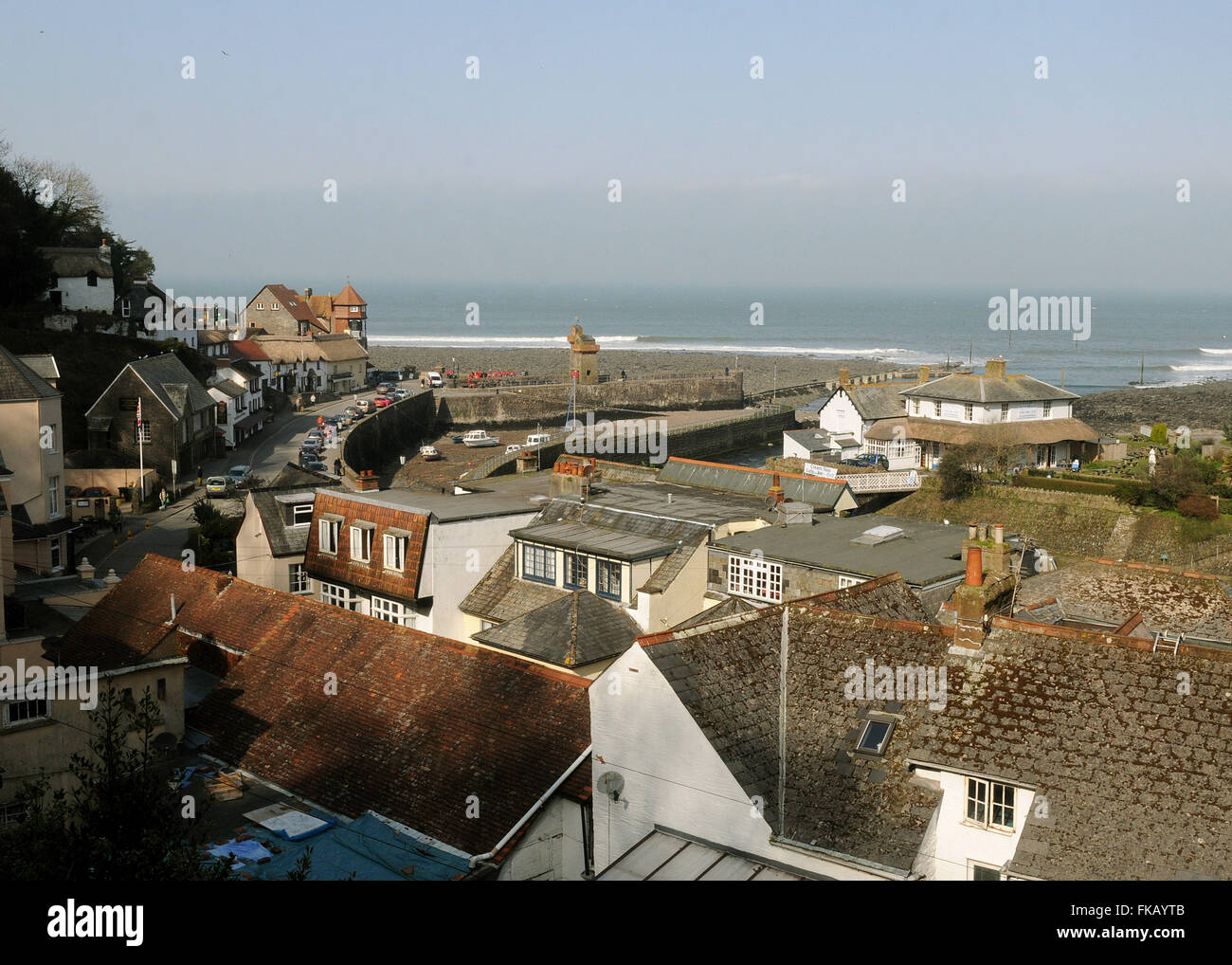 Rooftops and Harbour Lynton Lynmouth Valley of Rocks North Devon Little ...