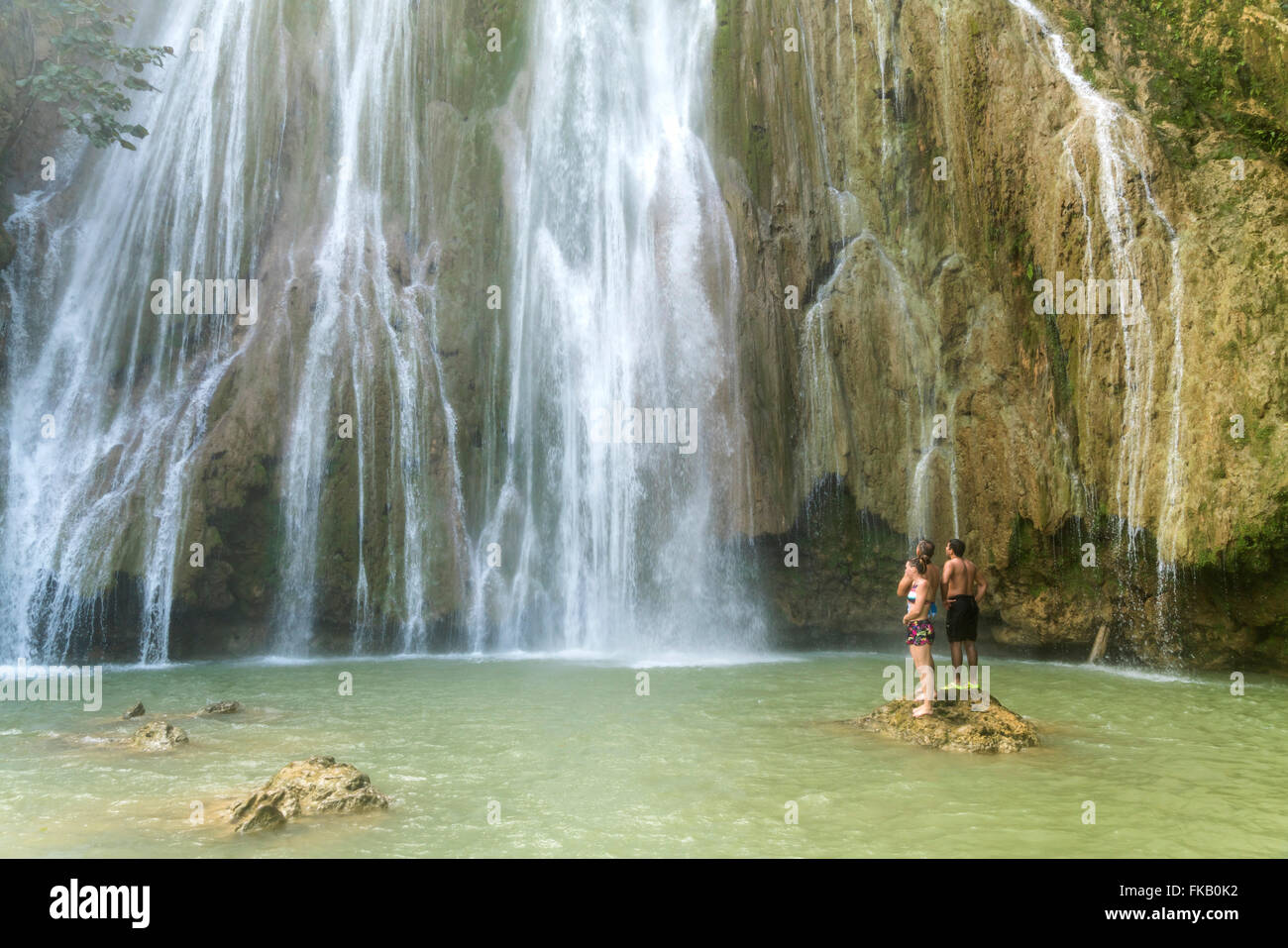 waterfall Salto El Limon in Limon near Las Terrenas, Samana, Dominican ...