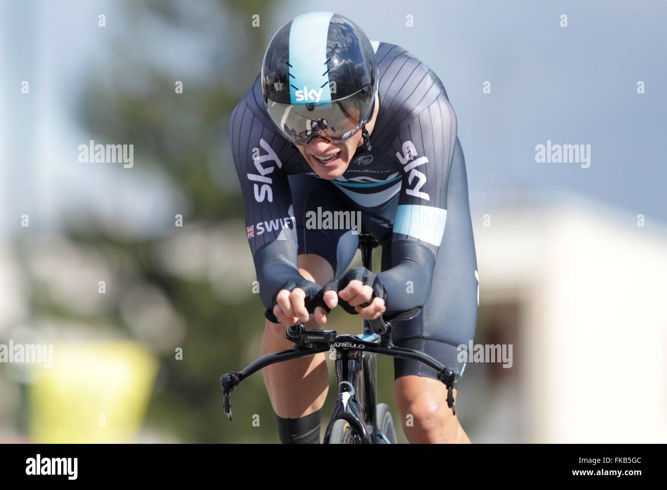 Ben Swift lors du prologue de Paris Nice le 06 mars 2016,à Conflans ...