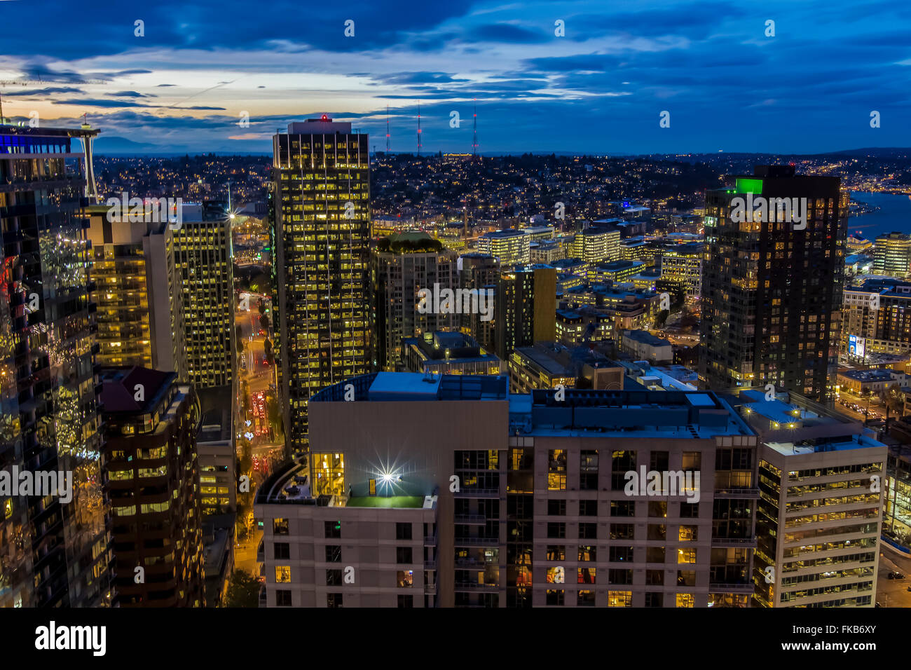 Seattle, Washington skyline at dawn Stock Photo - Alamy