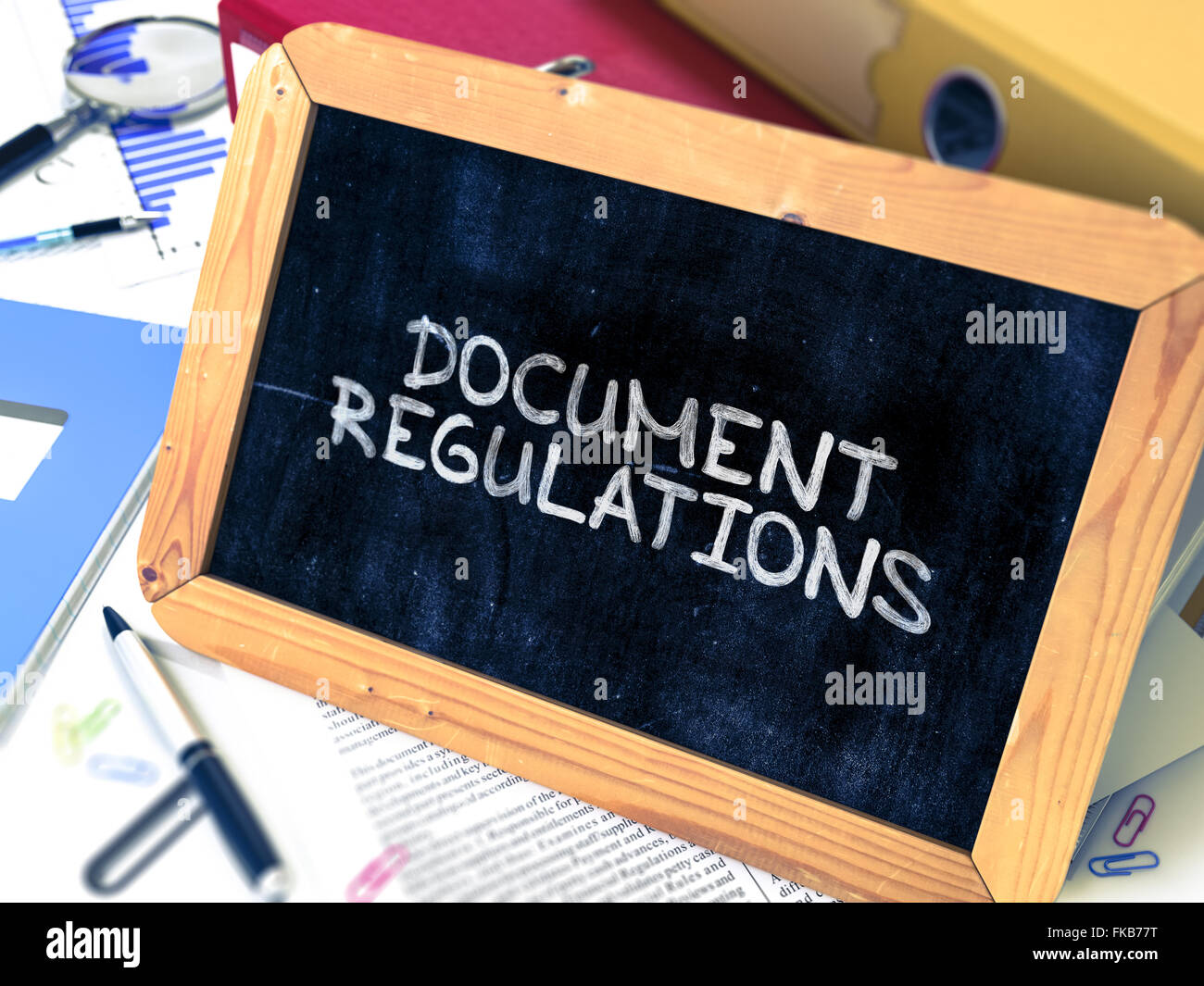 Handwritten Document Regulations on a Chalkboard Stock Photo - Alamy