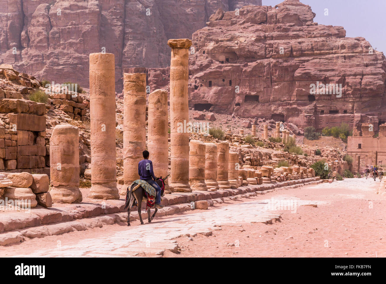 The Cardo Maximus in the ruins of Petra, Hashemite Kingdom of Jordan ...