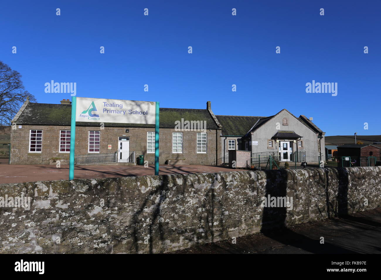 Exterior of Tealing Primary School Angus Scotland March 2016 Stock ...