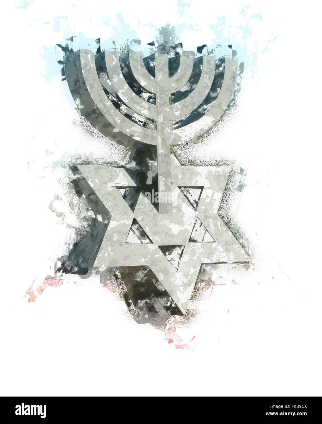 Menorah sculpture jerusalem Cut Out Stock Images & Pictures - Alamy