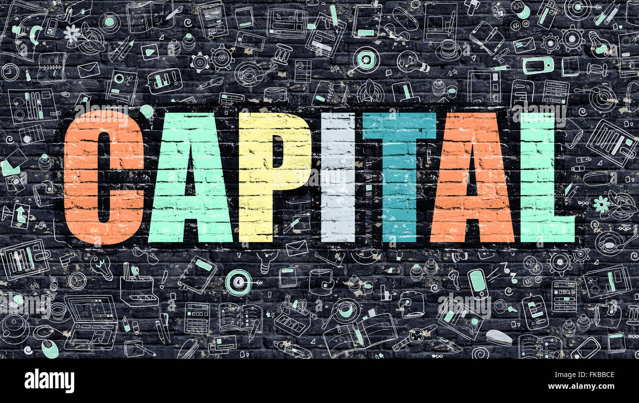 Capital Concept with Doodle Design Icons Stock Photo - Alamy