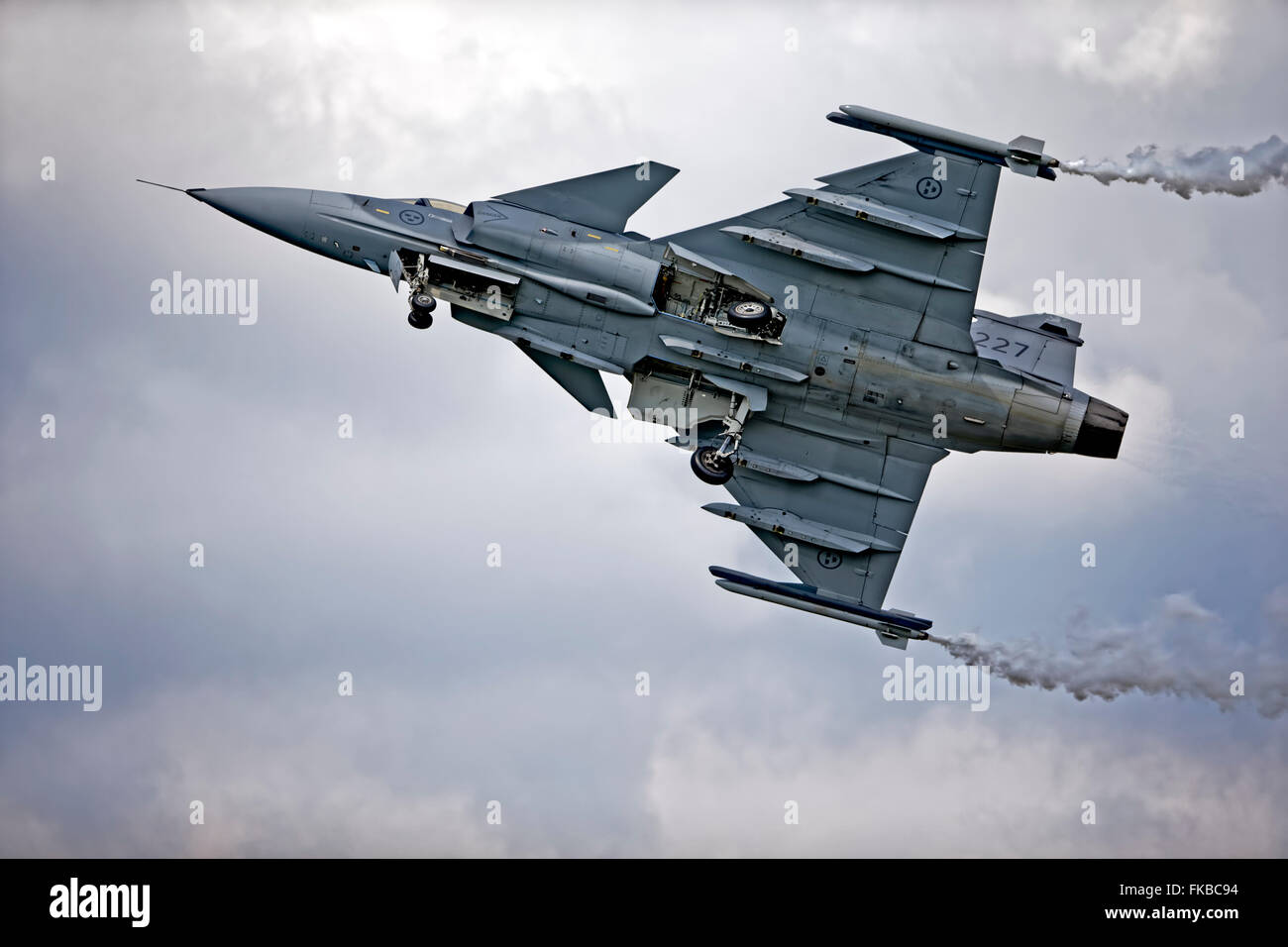 A Saab JAS 39C Gripen F 7, Swedish Air Force, Satenas, 39227, '227 ...
