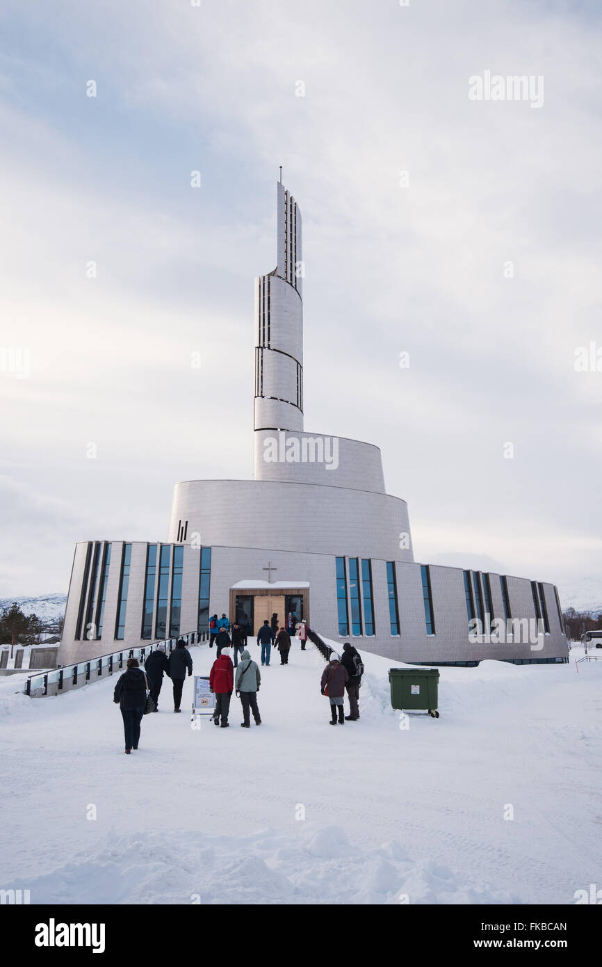 The Northern Lights Cathedral (Nordlyskatedralen - Alta Kirke) in Alta ...