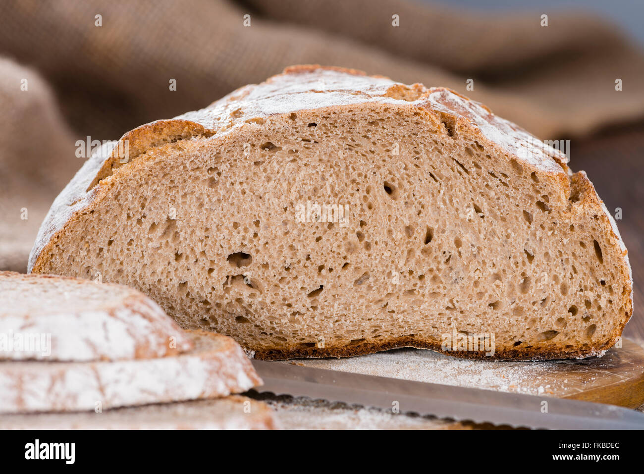 Fresh baked Loaf of Bread (as detailed close-up shot Stock Photo - Alamy