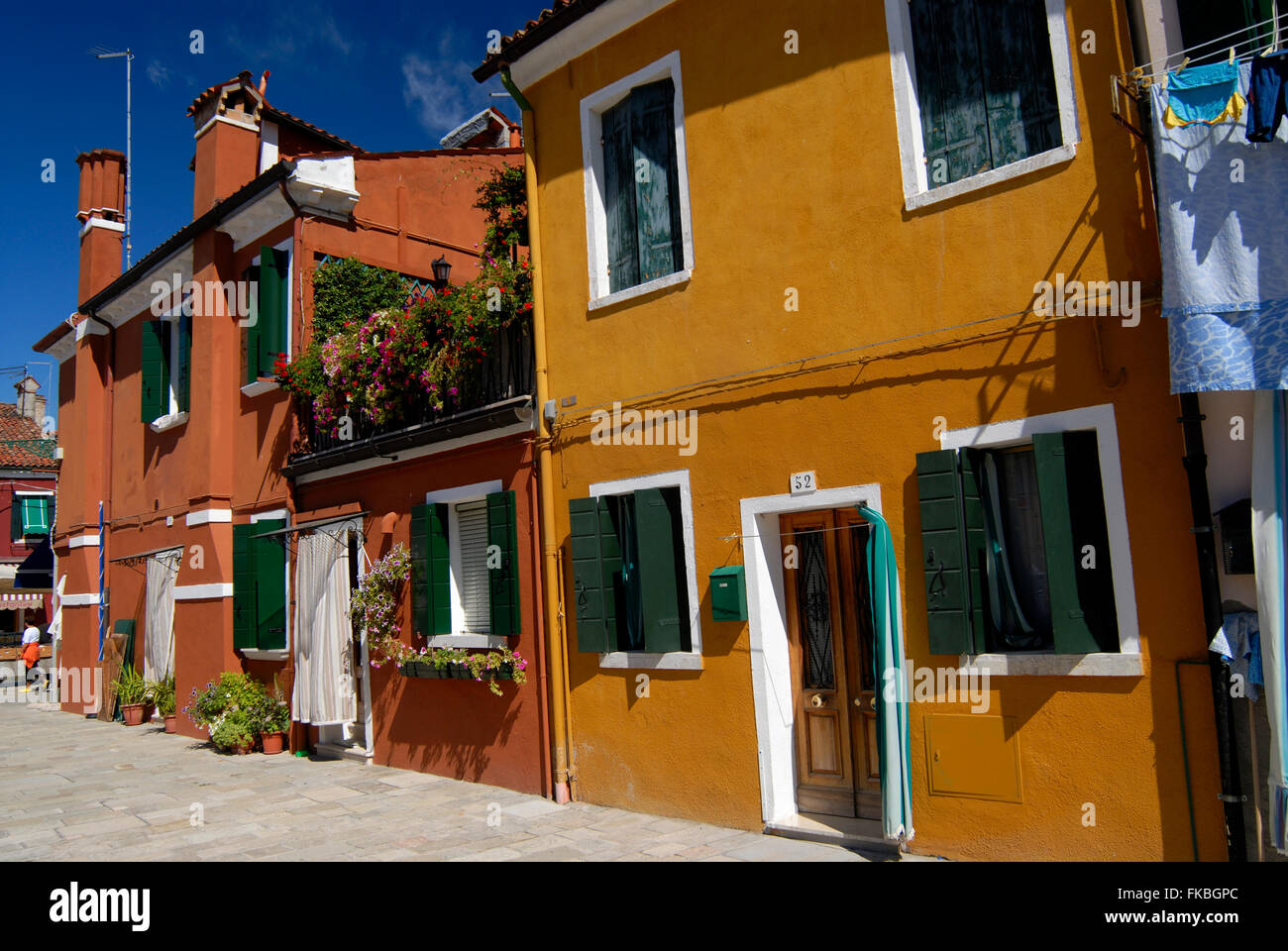 colourful buildings on the island of Murano, Venice Italy Stock Photo ...