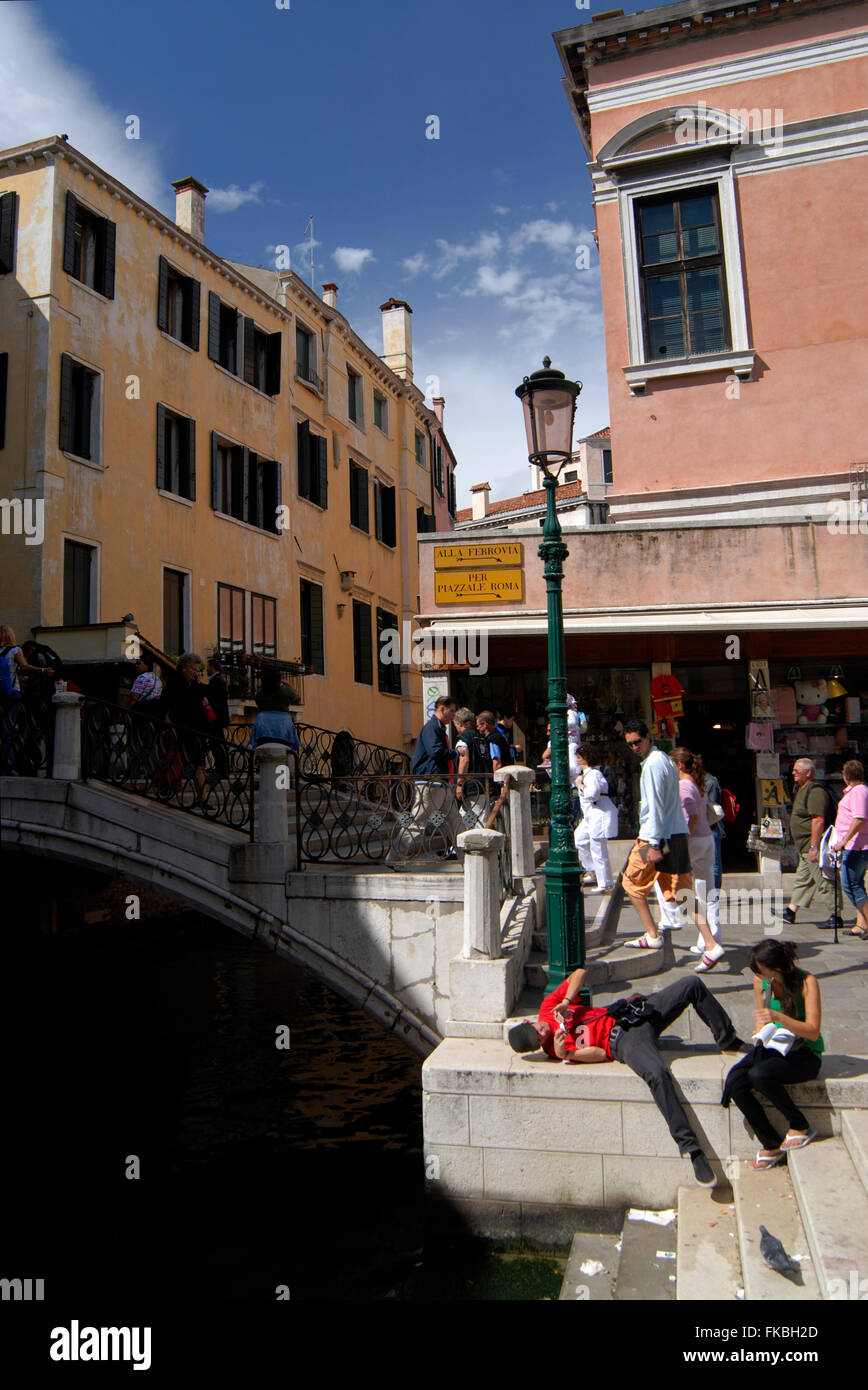 People enjoying being in Venice, Italy Stock Photo - Alamy