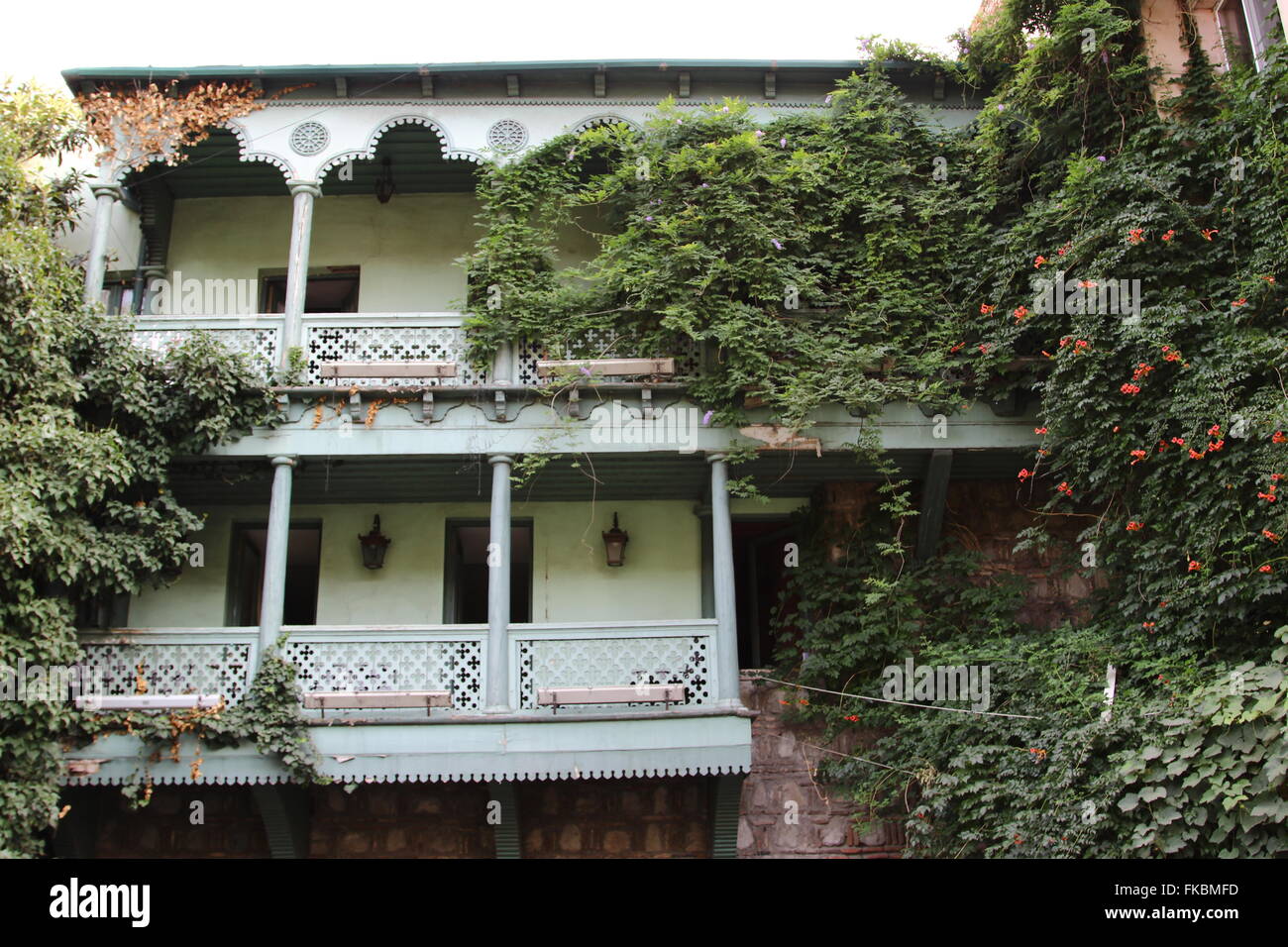 Famous balconies of Tbilisi, Republic of Georgia Stock Photo - Alamy