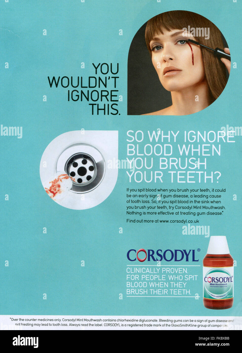 2010s UK Corsodyl Magazine Advert Stock Photo - Alamy