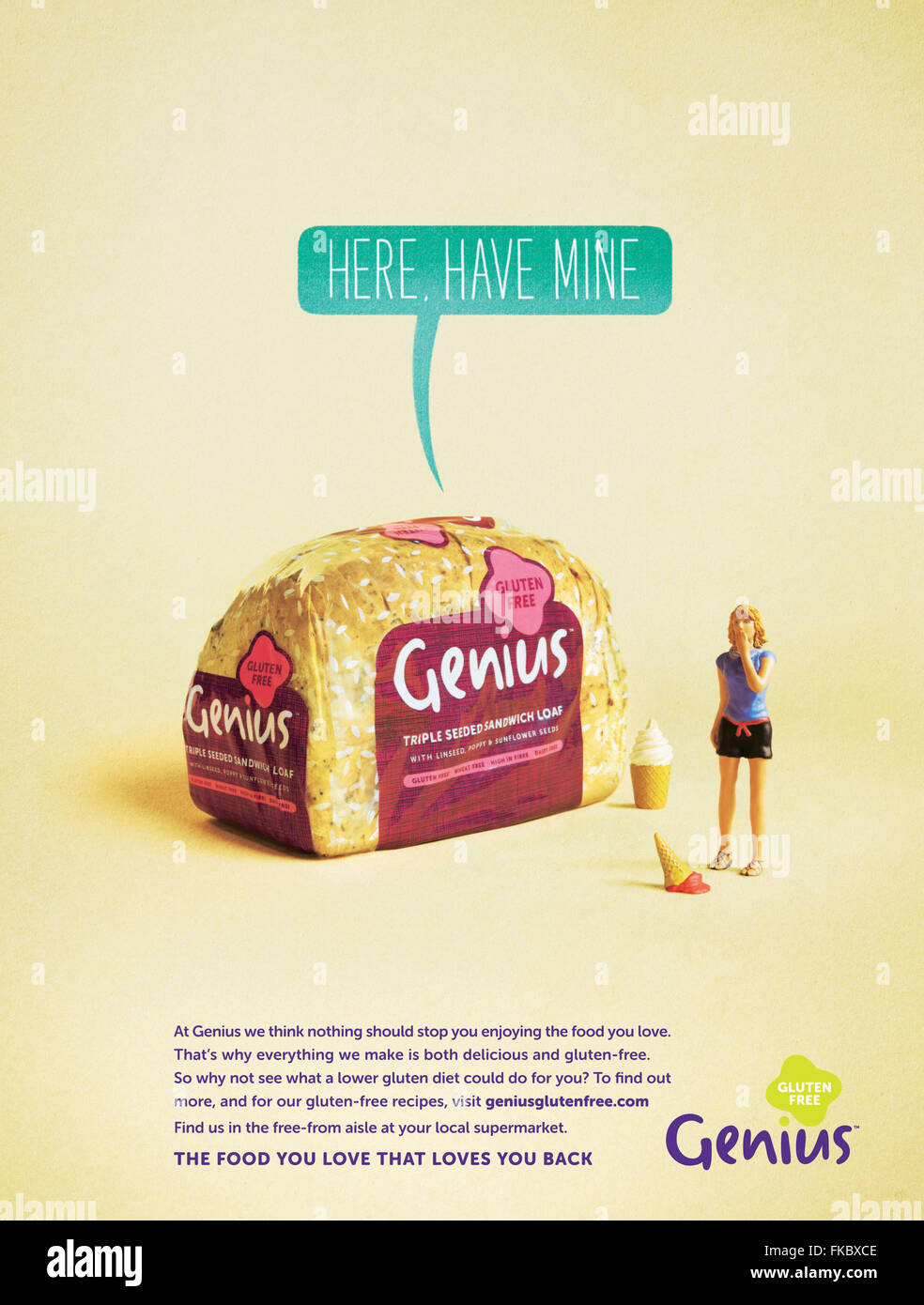 2010s UK Genius Magazine Advert Stock Photo - Alamy