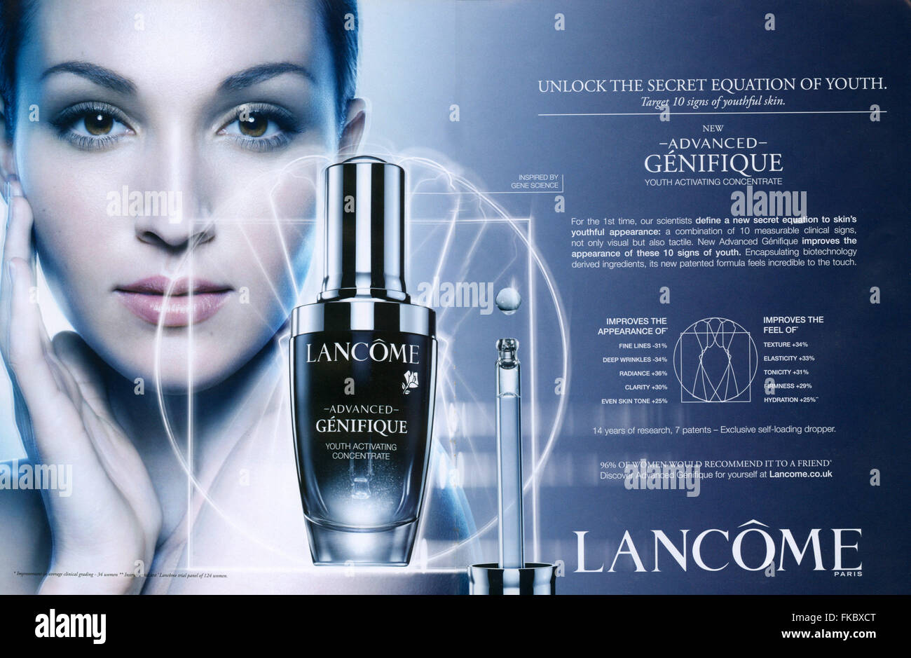 Lancome Skin Care Ad