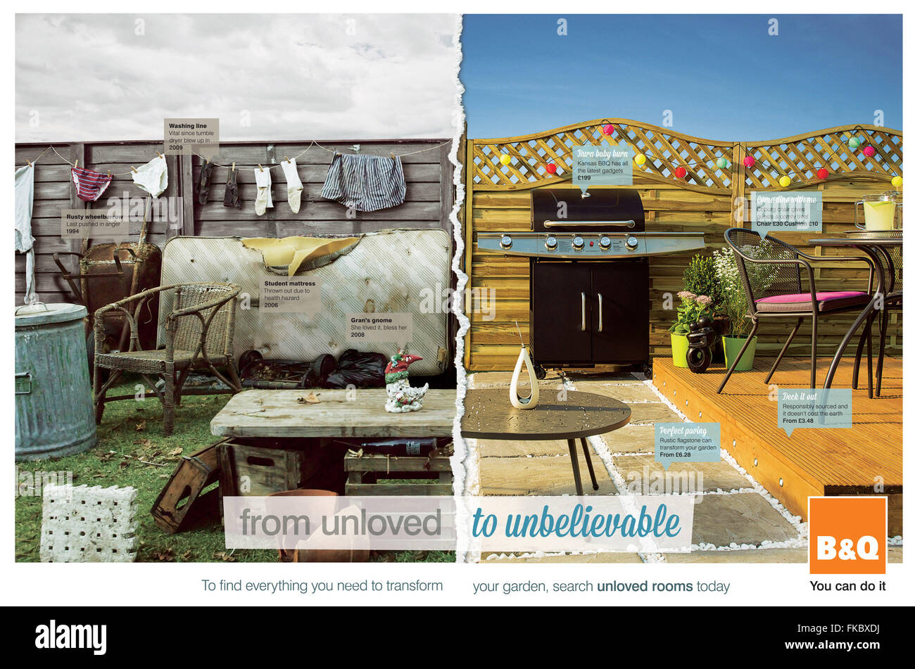 2010s UK B&Q Magazine Advert Stock Photo - Alamy