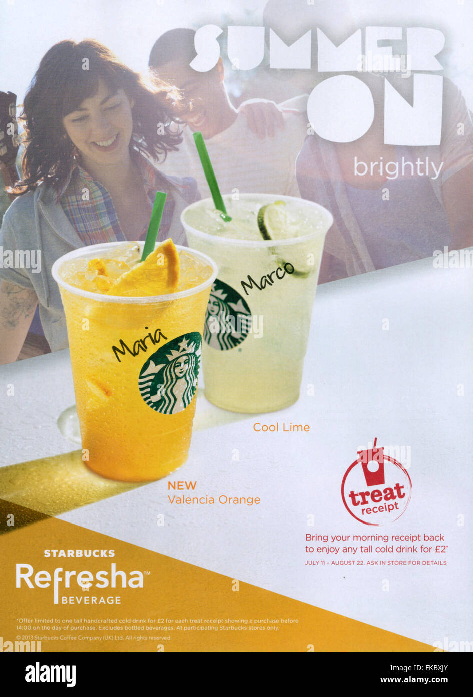 2010s UK Starbucks Magazine Advert Stock Photo - Alamy