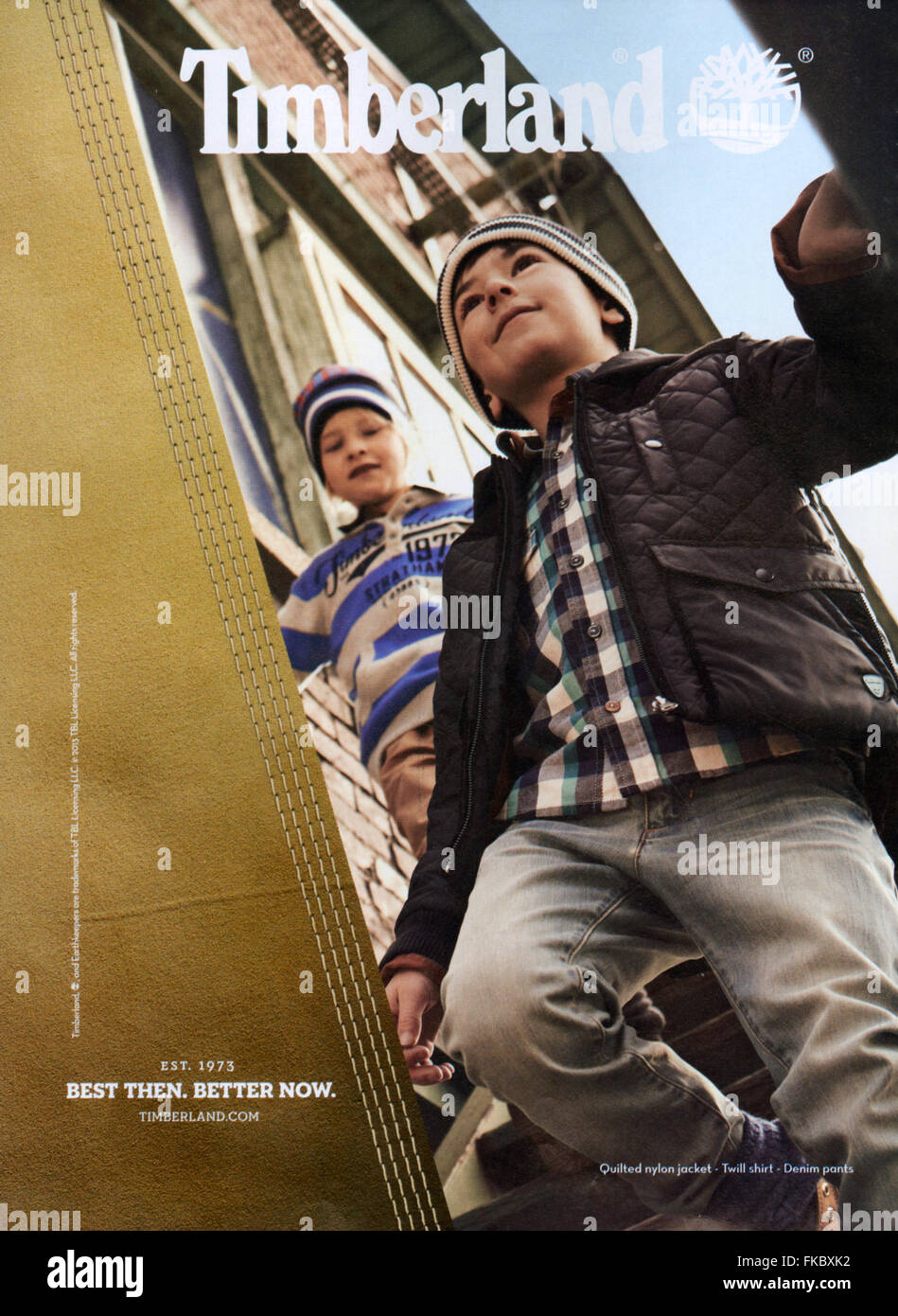2010s UK Timberland Magazine Advert Stock Photo - Alamy
