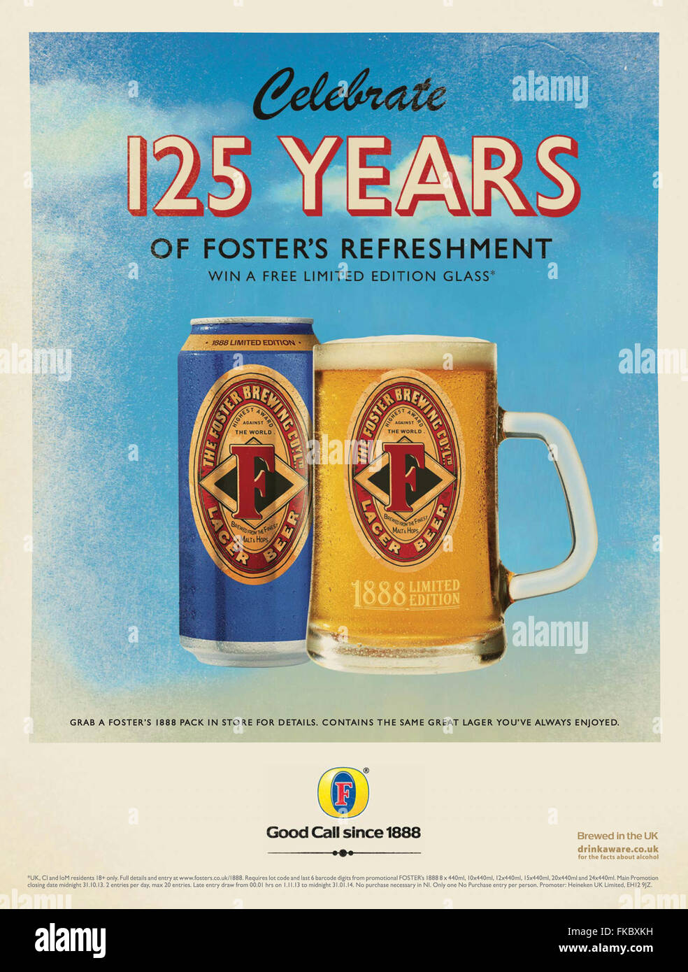 Fosters advert hi-res stock photography and images - Alamy
