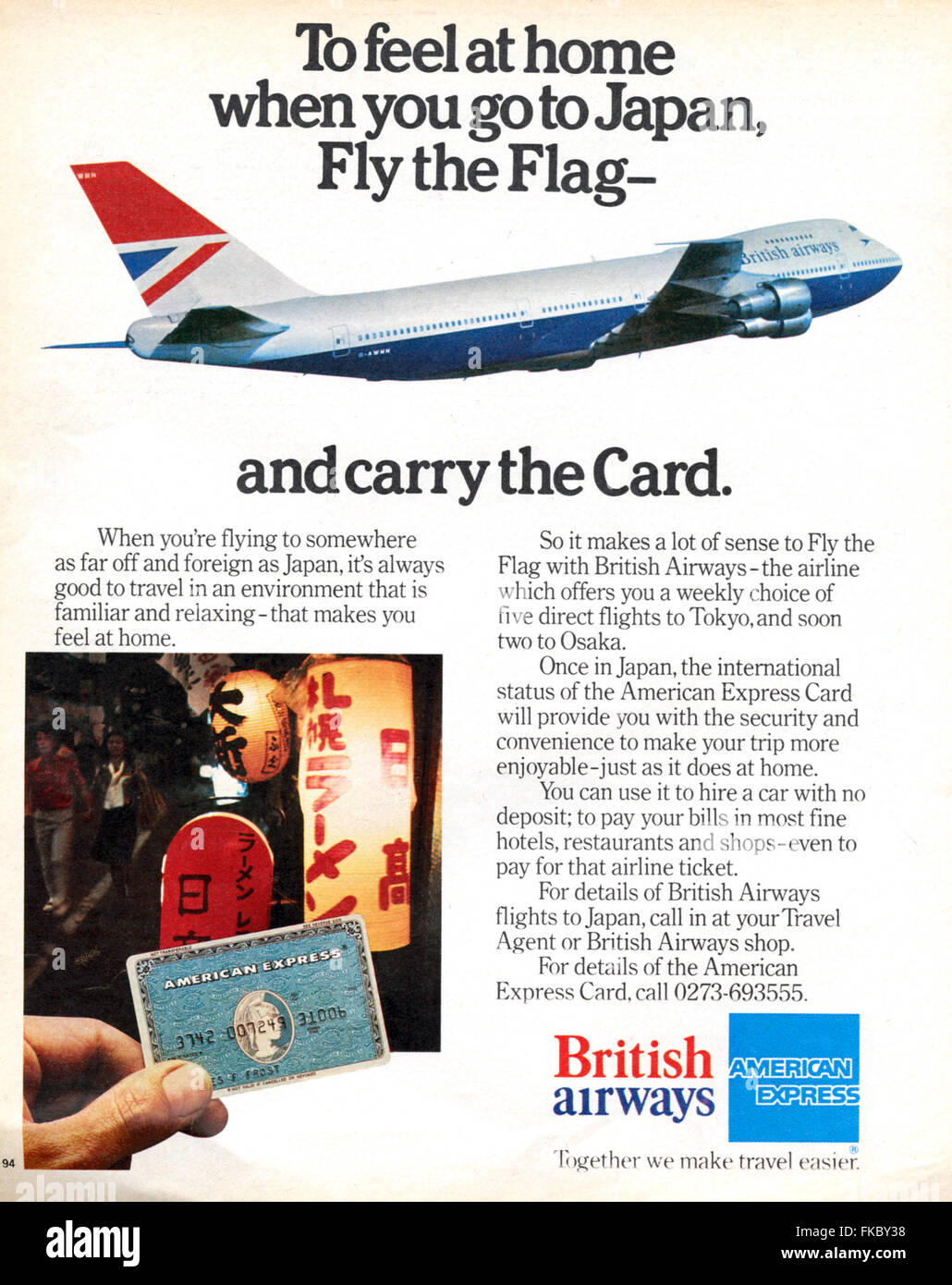 1970s UK American Express Magazine Advert Stock Photo - Alamy