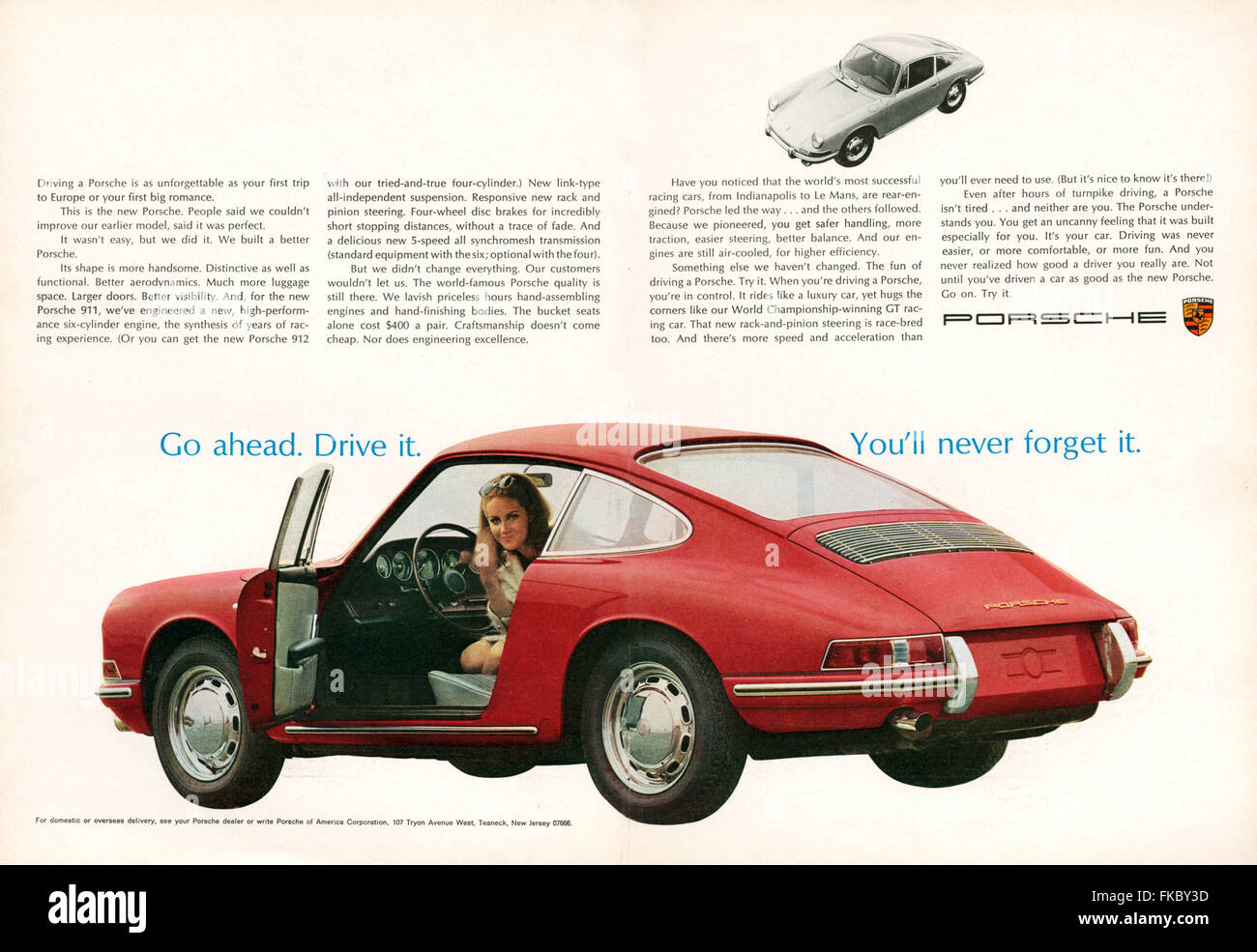 1960s USA Porsche Magazine Advert Stock Photo - Alamy
