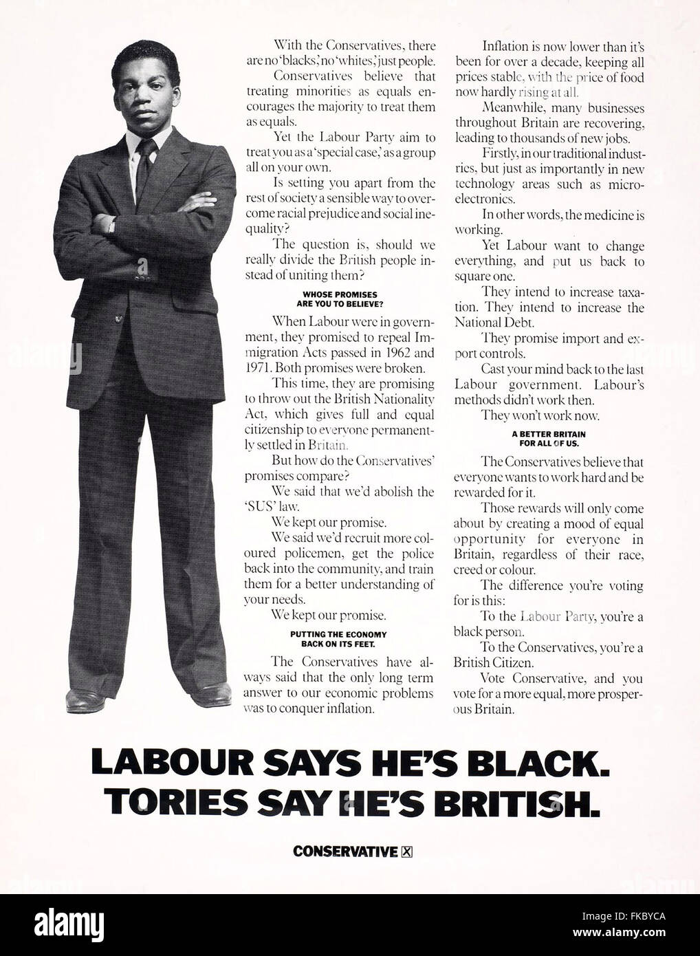 UK The Conservative Party Magazine Advert Stock Photo - Alamy