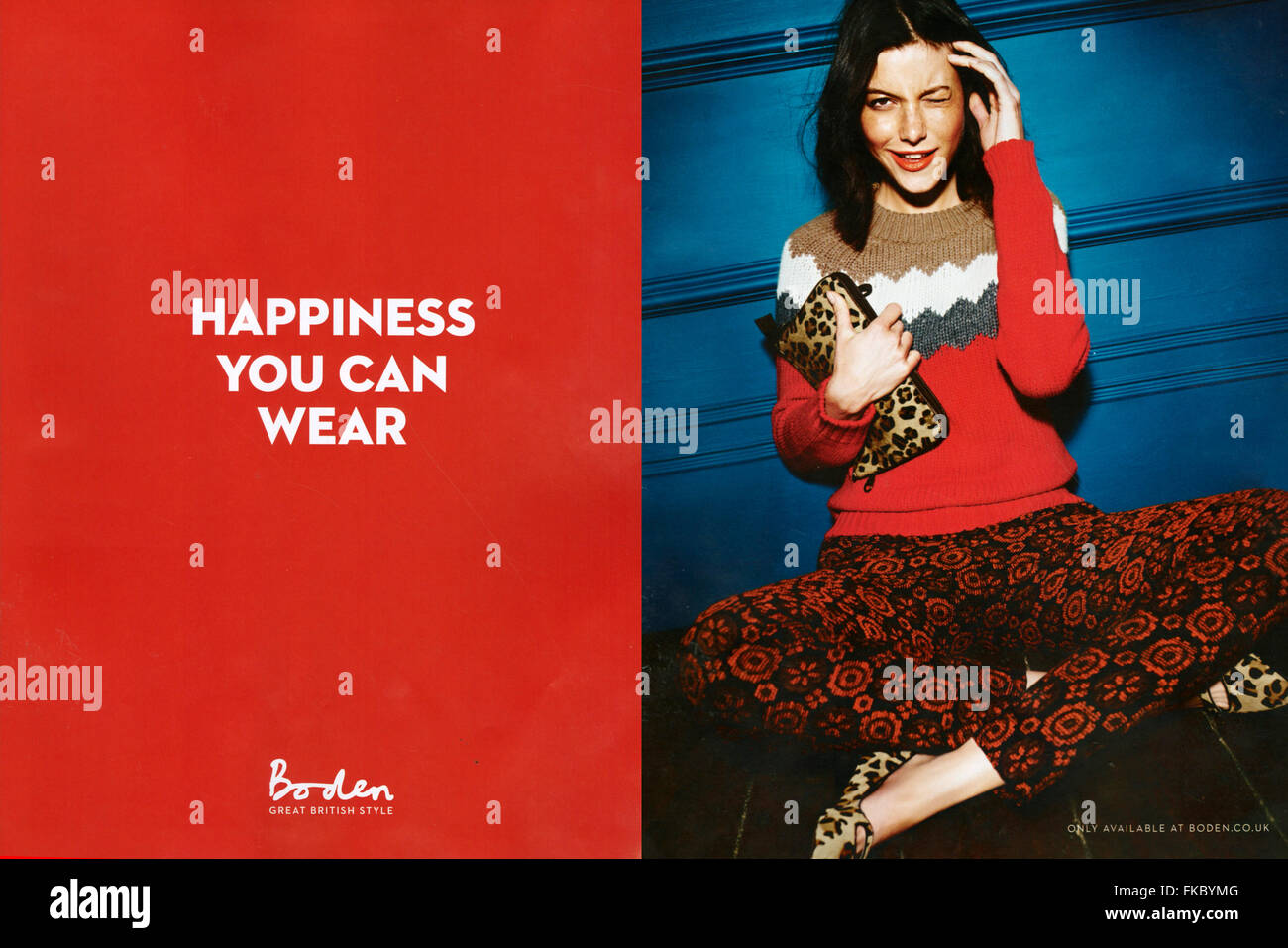 2010s UK Boden Magazine Advert Stock Photo - Alamy