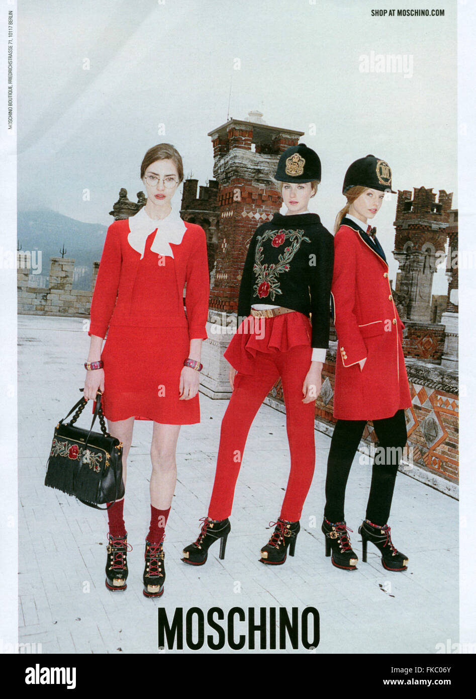 2010s UK Moschino Magazine Advert Stock Photo - Alamy